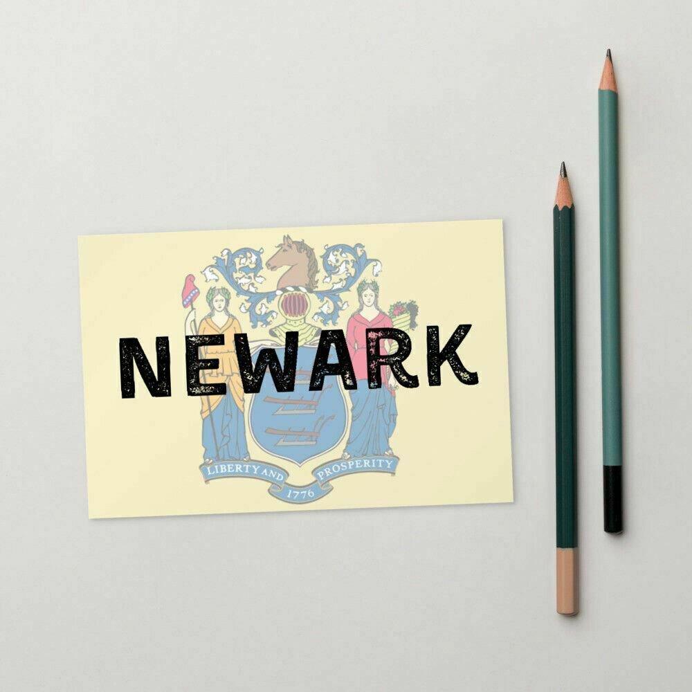 Newark New Jersey State Flag Background Standard Postcard
