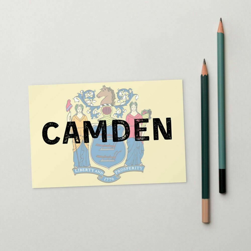 Camden New Jersey State Flag Background Standard Postcard