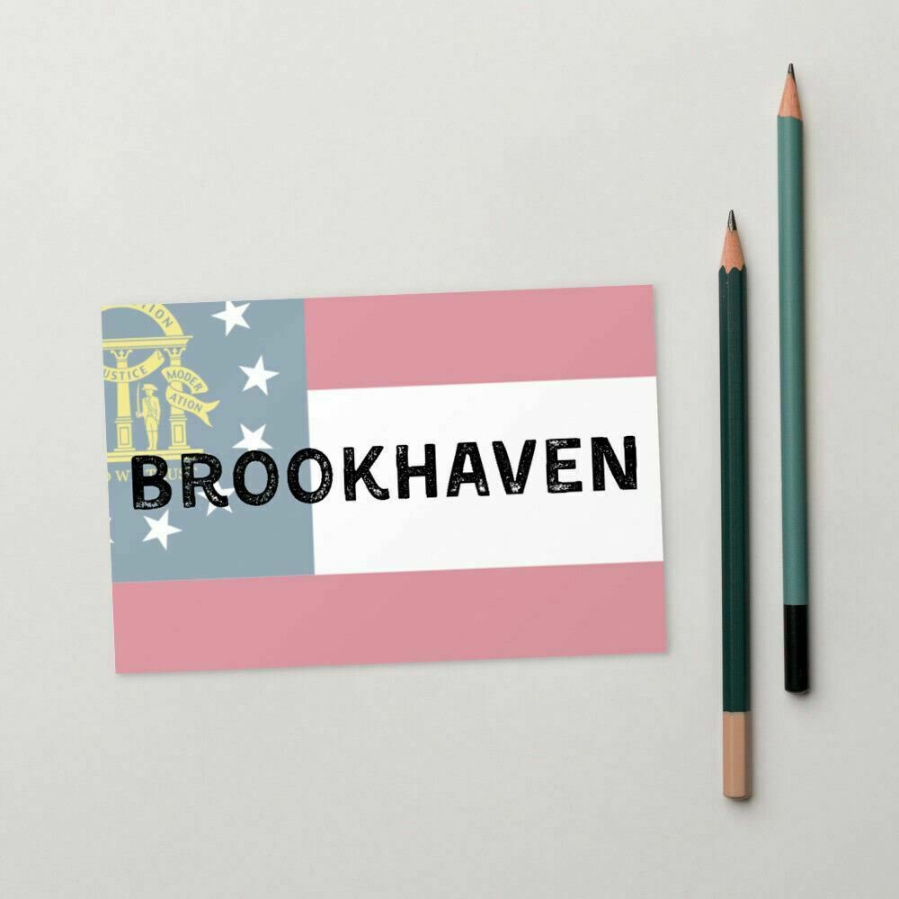 Brookhaven Georgia State Flag Background Standard Postcard
