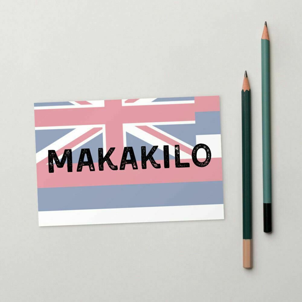 Makakilo Hawaii State Flag Background Standard Postcard