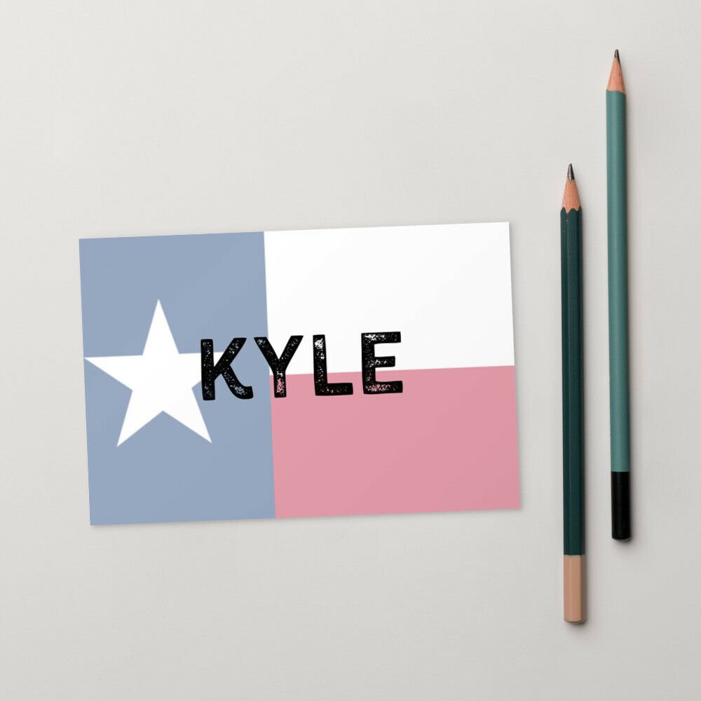 Kyle Texas State Flag Background Standard Postcard
