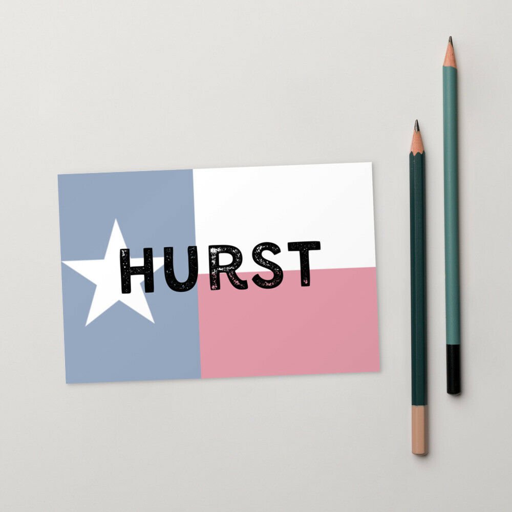 Hurst Texas State Flag Background Standard Postcard