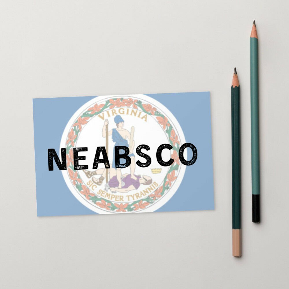 Neabsco Virginia State Flag Background Standard Postcard