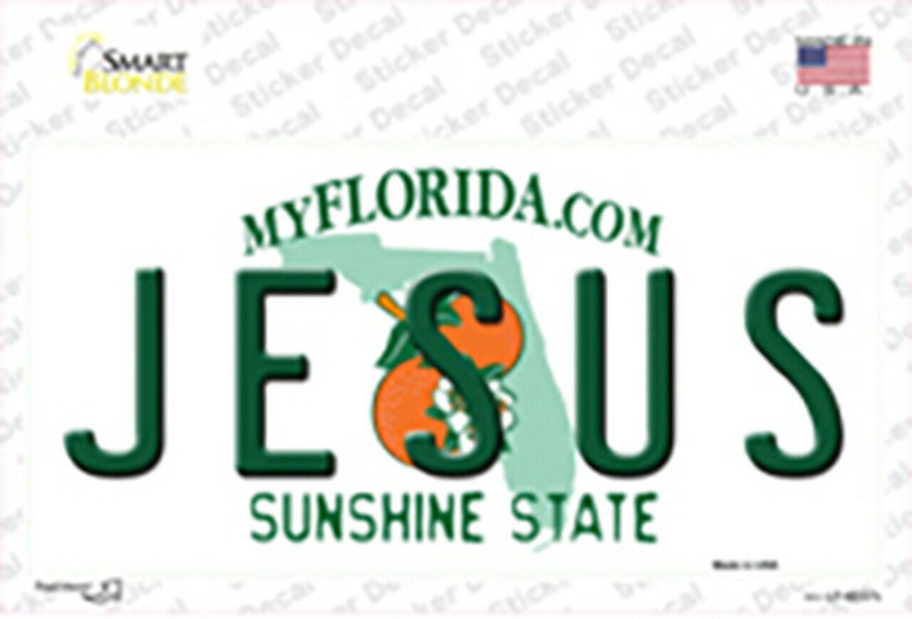 Jesus Florida State Background Sticker Decal
