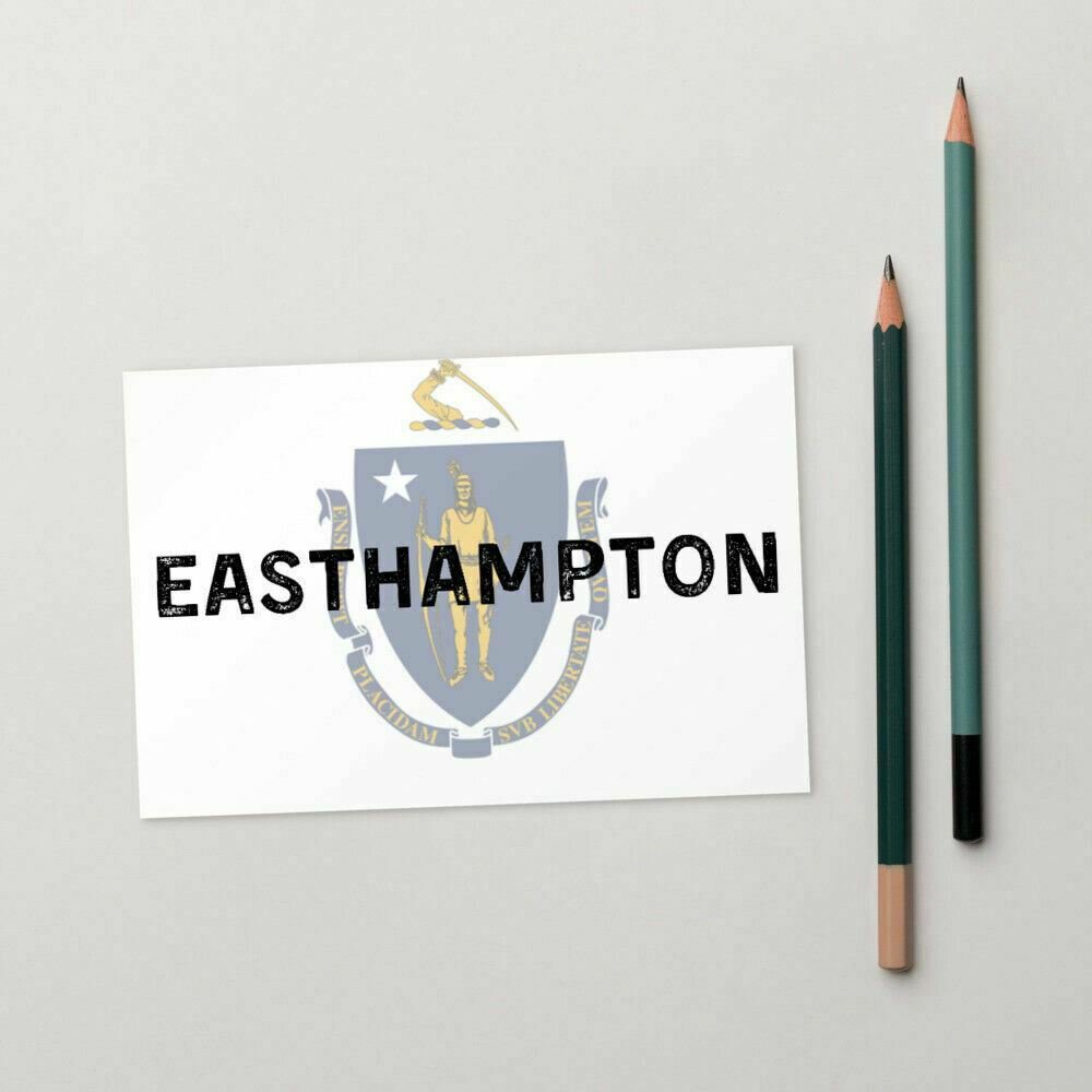 Easthampton Massachusetts State Flag Background Standard Postcard