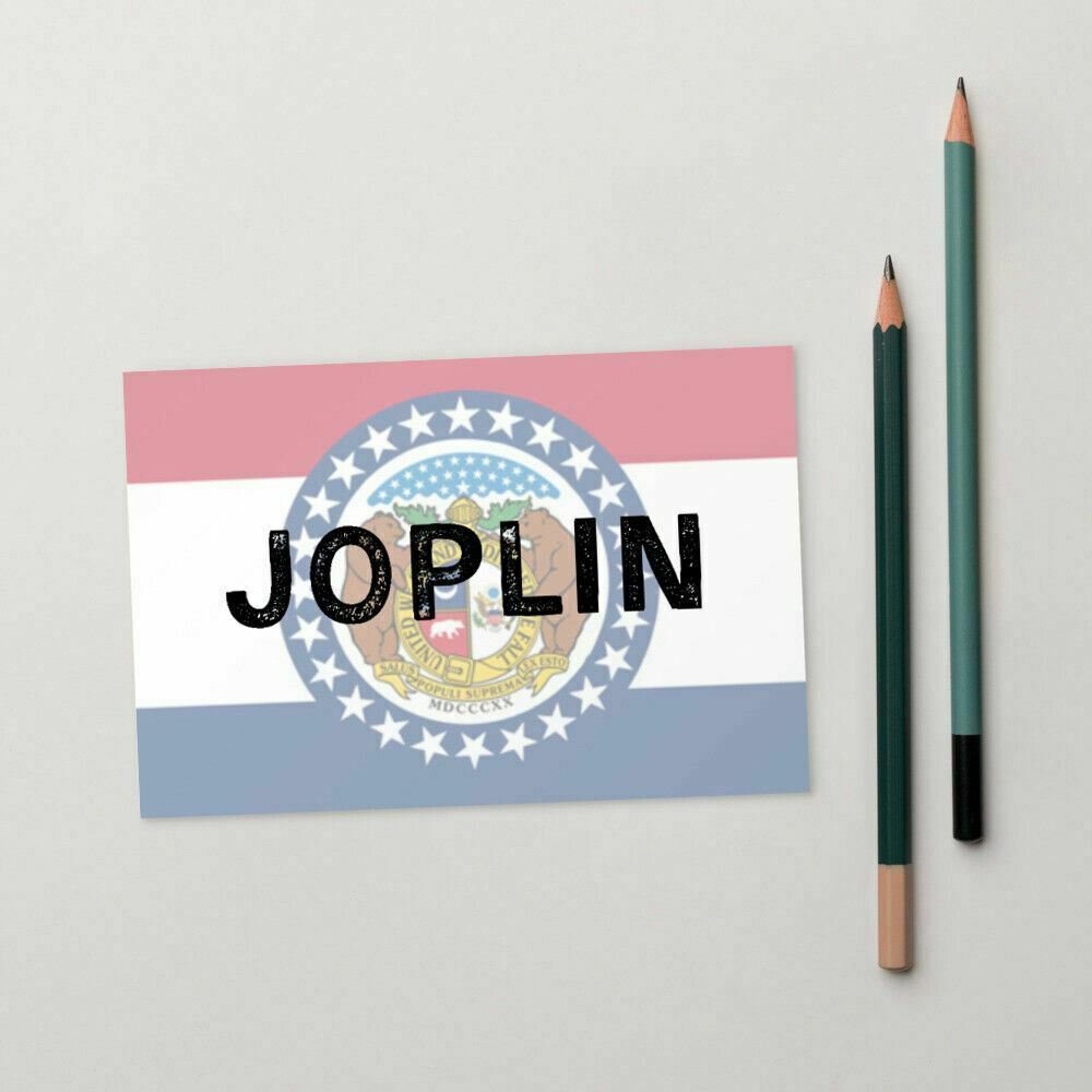 Joplin Missouri State Flag Background Standard Postcard