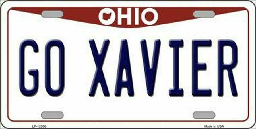 Go Xavier Ohio State Background Novelty License Plate
