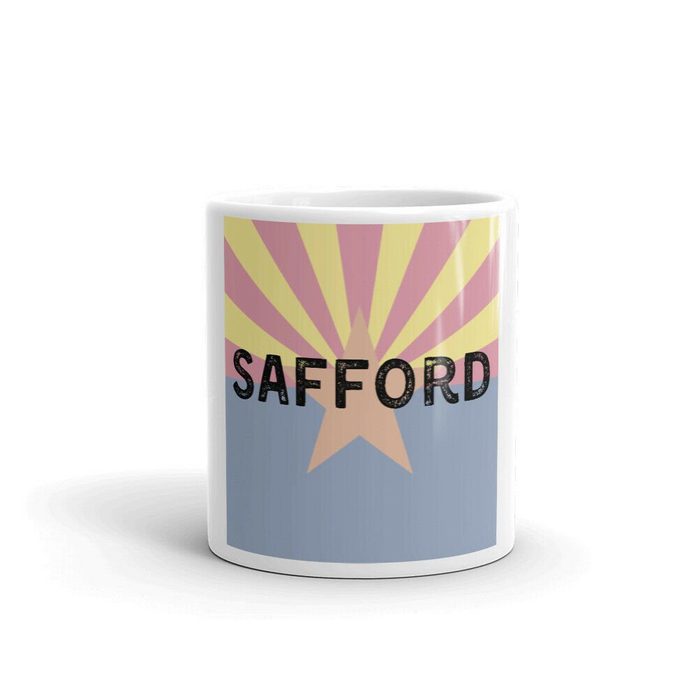 Safford Arizona State Flag Background Coffee Mug