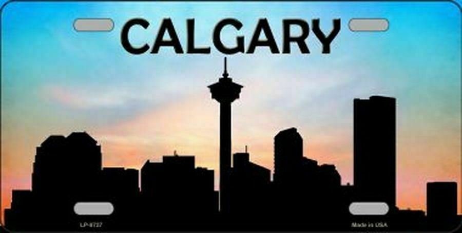Calgary Silhouette Novelty License Plate Sign