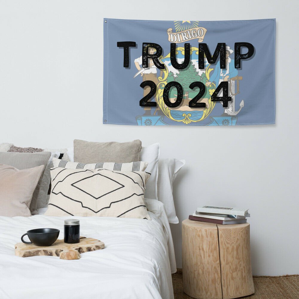 Trump 2024 Maine Flag
