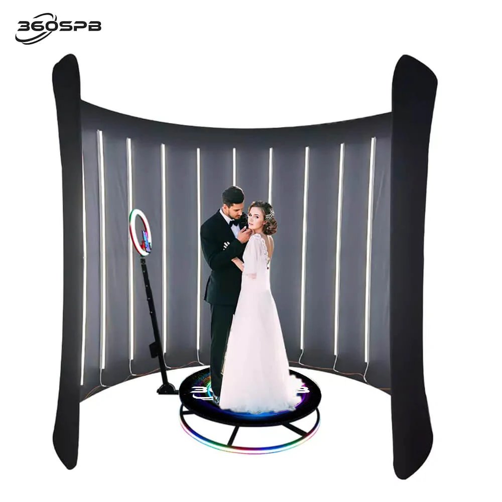 360SPB SFE5 Semicircle LED Tension Fabric Backdrop 360 Photo Booth ...