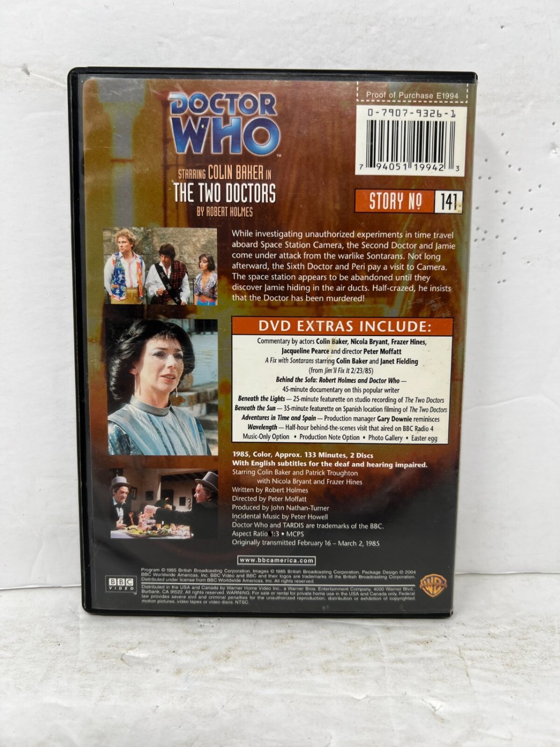 doctor who: the two doctors (story no. 141) DVD 2-discs 2004 BBC 133 ...