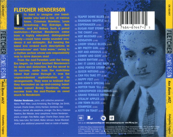 fletcher henderson - ken burns jazz CD 2000 columbia legacy 25 tracks ...
