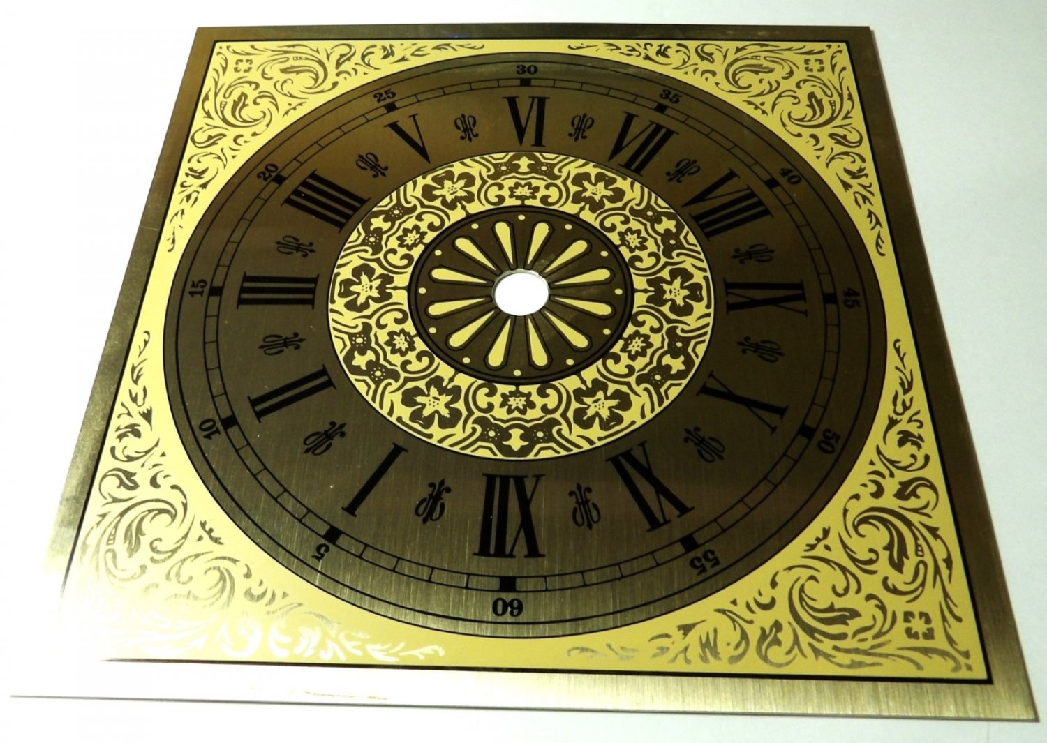 6" Brass Fancy Roman Clock Dial