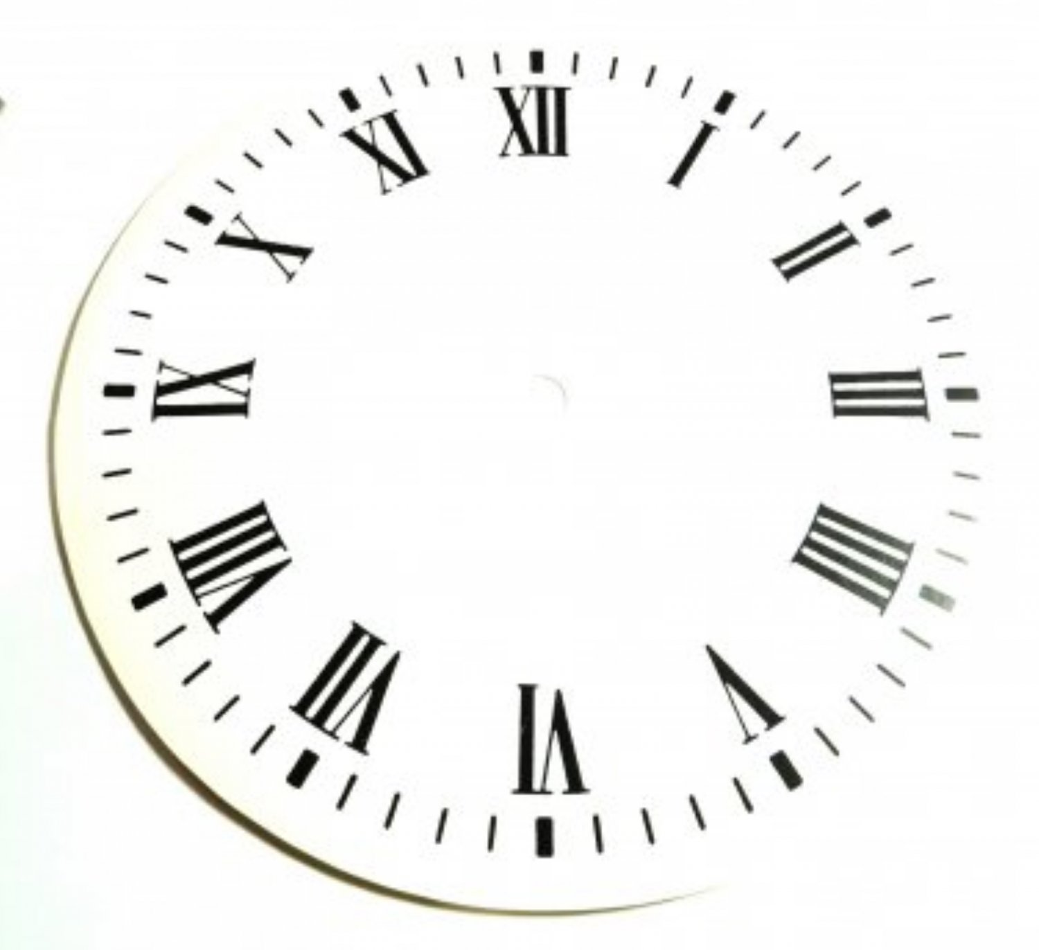 (30) 5-3/4" Roman White Self Adhesive Paper Dials