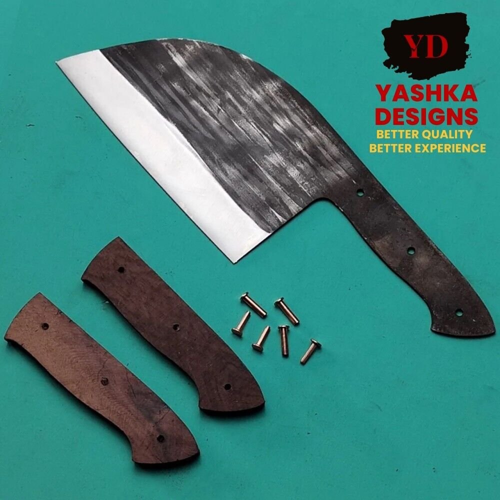 Chinese Cleaver Blank Blade DIY Knife Kitchen Home BBQ Outdoor Tools Crafts