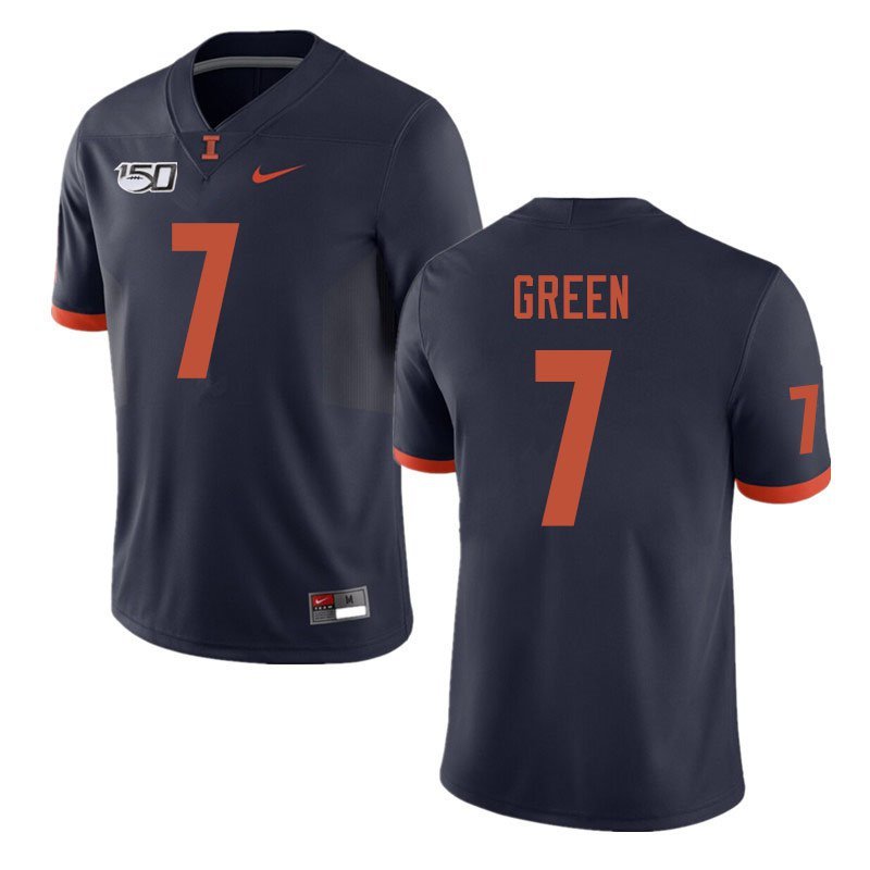 Men's Illinois Fighting Illini Stanley Green 150th Anniversary Navy Jersey