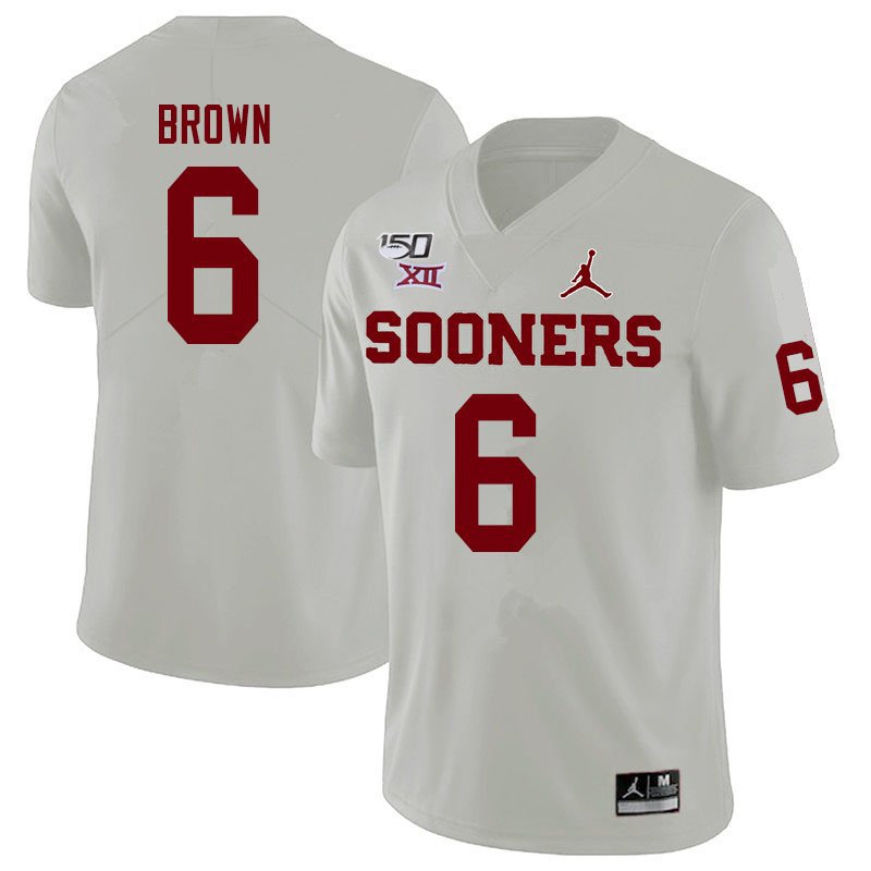 Men's Oklahoma Sooners Tre Brown 150th Anniversary White Jersey