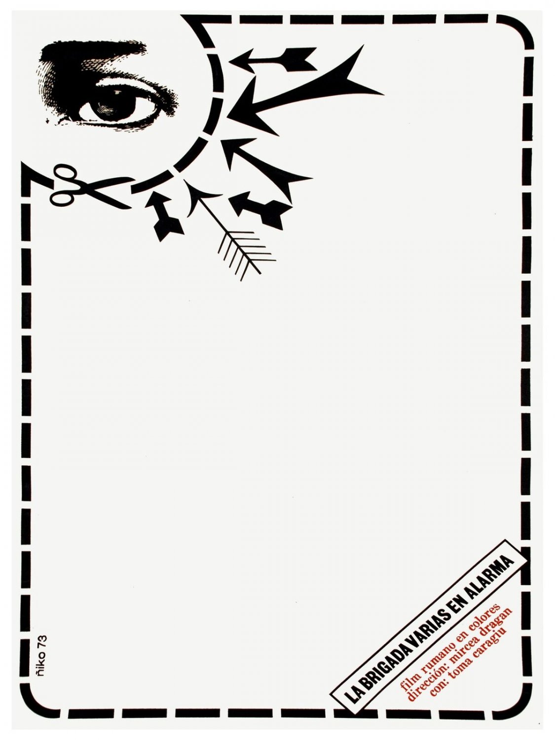 5075 Brigadas en alarma Poster.Interior Room design.B & W Decorative Art.