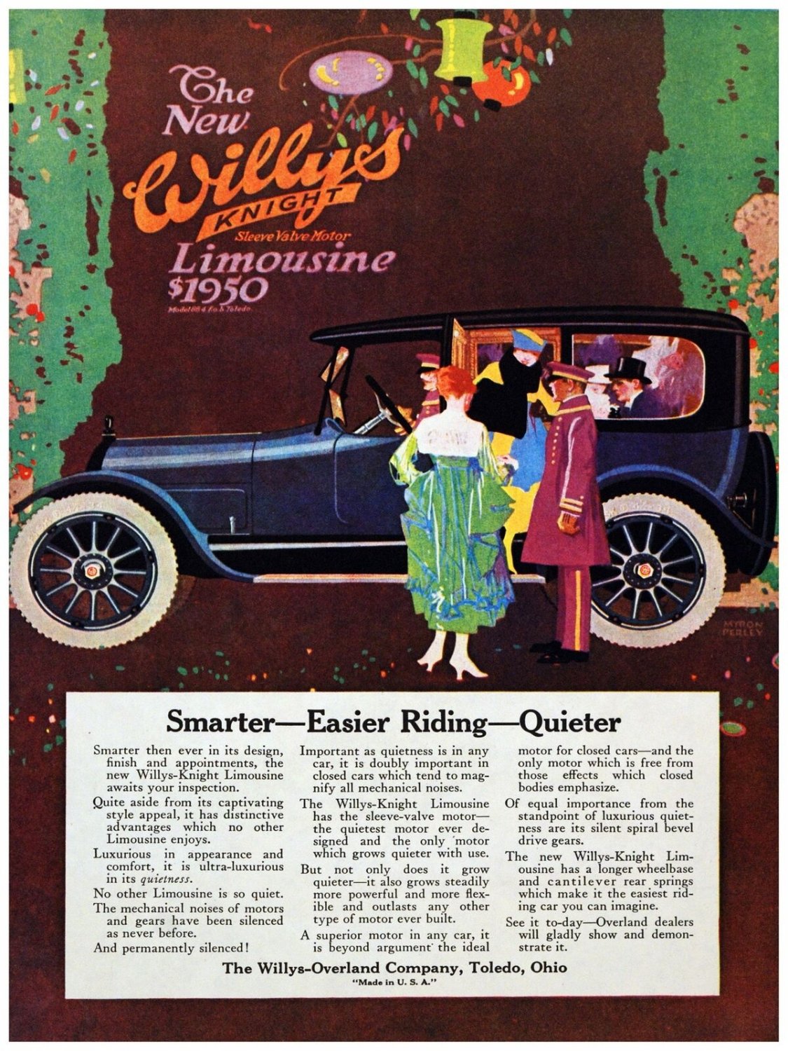 3769.Willys Knight Limo Automobile Poster.Antique Art Decor.Car shop ...