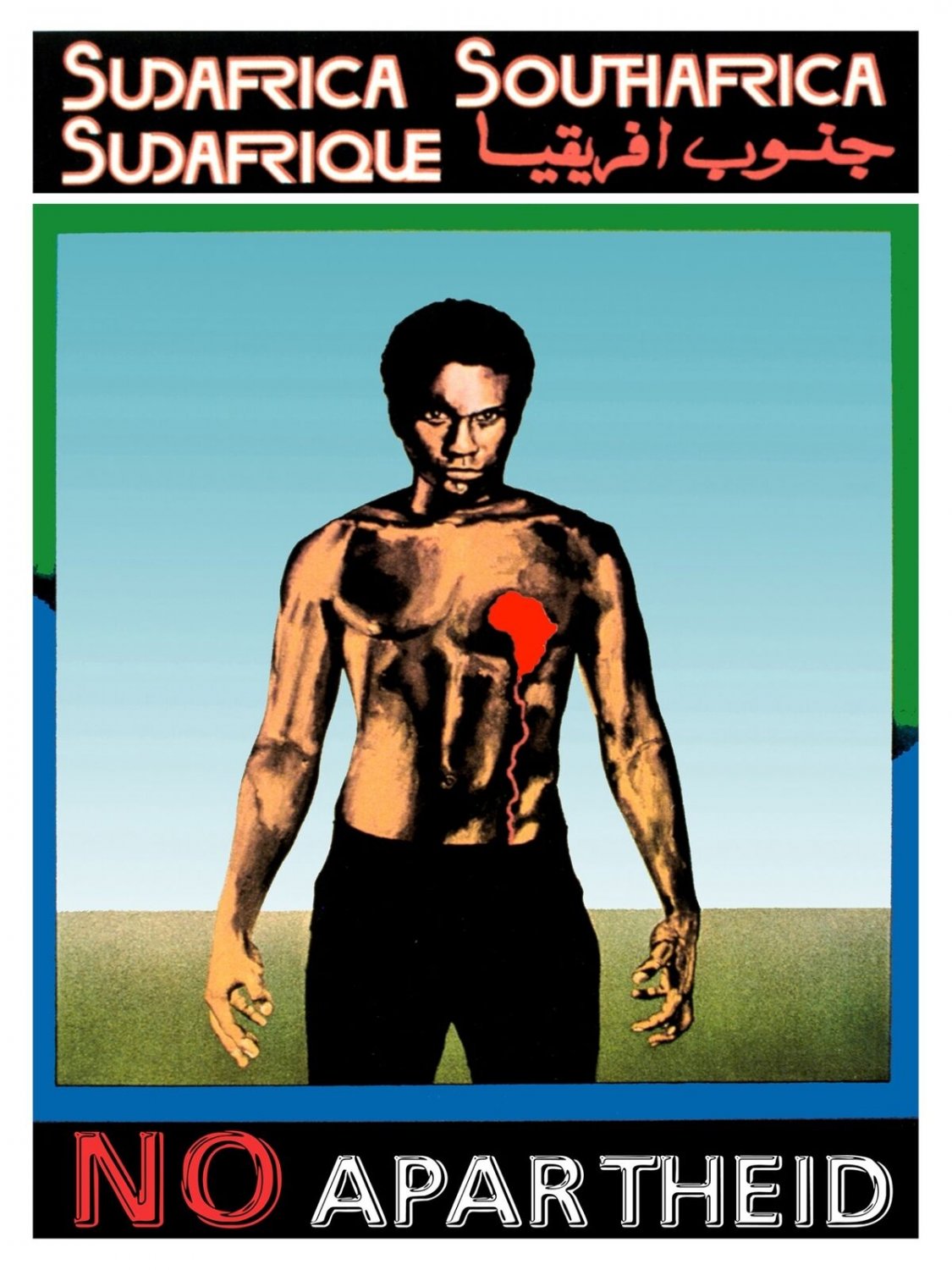 2308.South Africa No Apartheid Poster.Heart bleeds.Room Home Interior ...