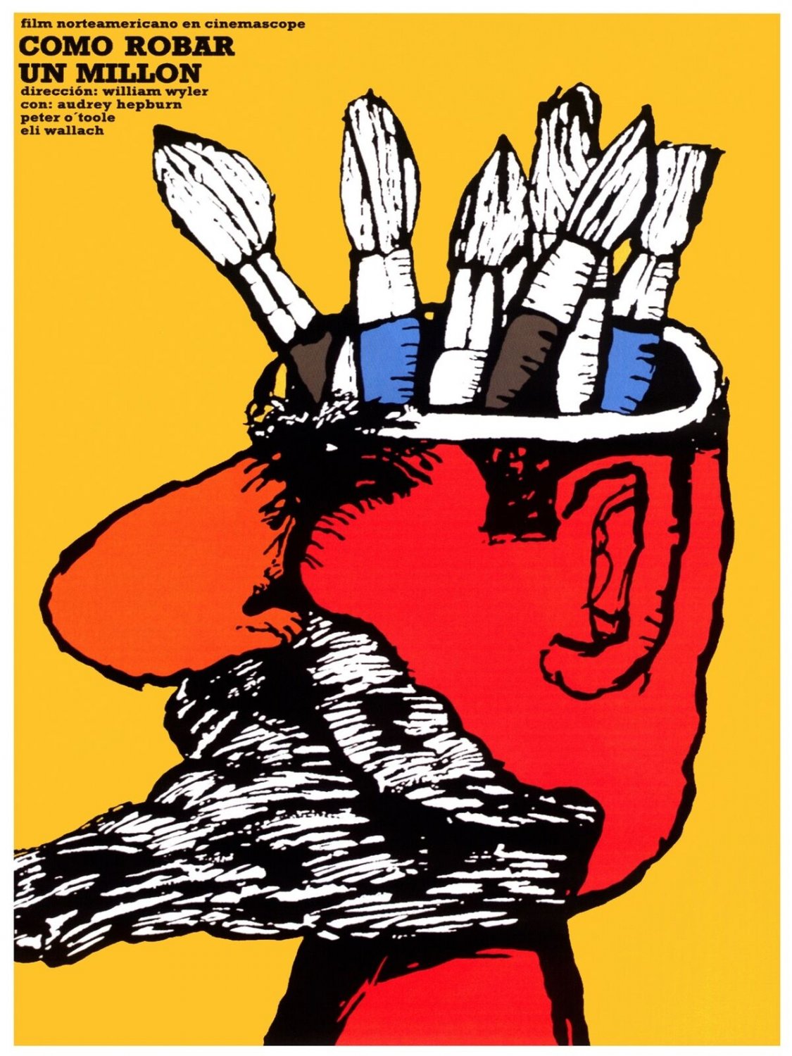 2231 How to Steal a Million, paint brushes movie Poster.Decorative ...