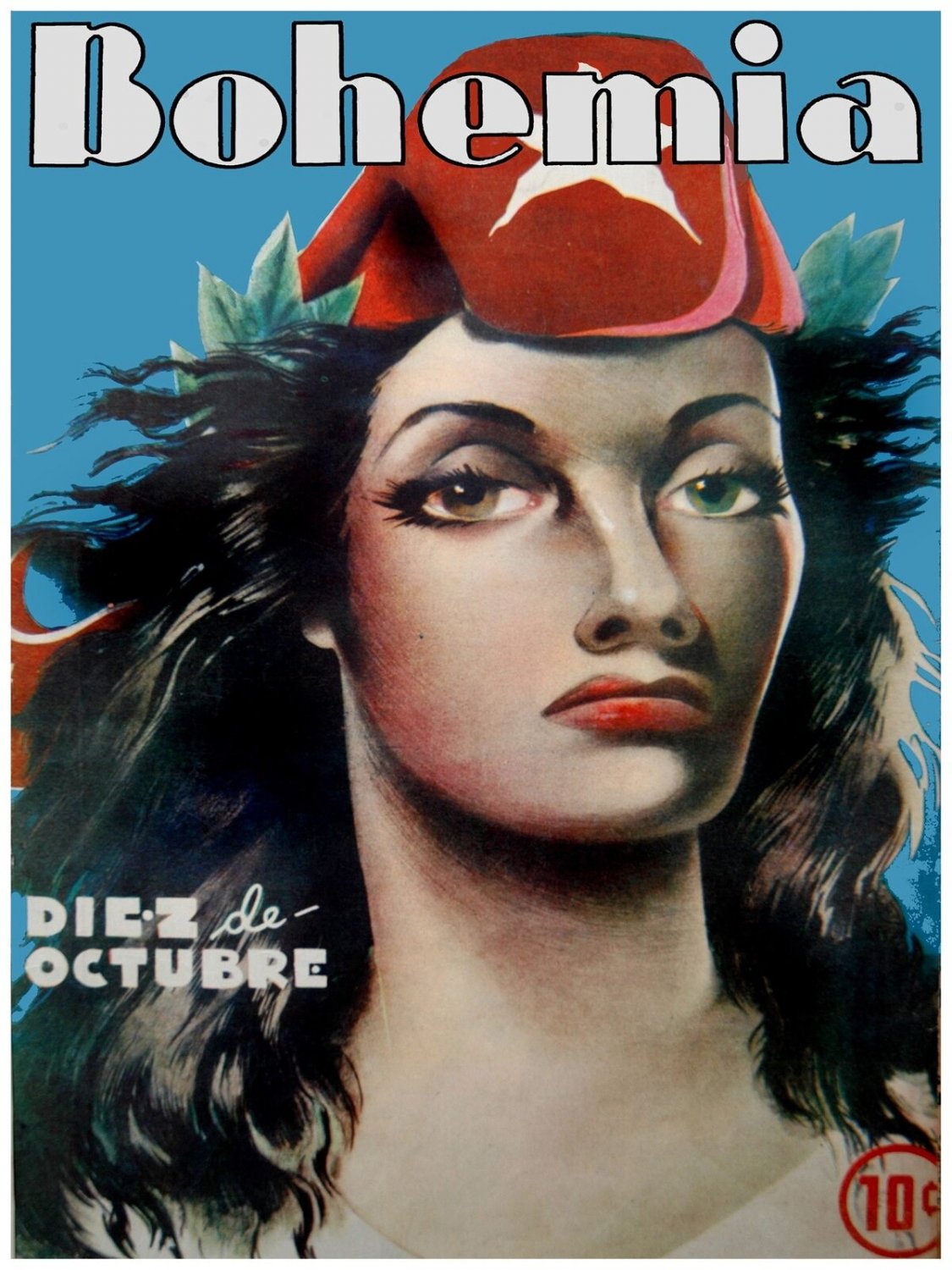 099.Cuban Decor Design Poster"Green Eye Republic"10 de Octubre.Cuba ...