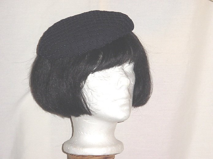 Plateau Waffle Ladies hat Navy Blue Vintage Womans hat Merrimac Hat ...