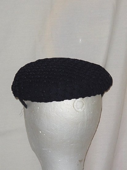 Plateau Waffle Ladies hat Navy Blue Vintage Womans hat Merrimac Hat ...