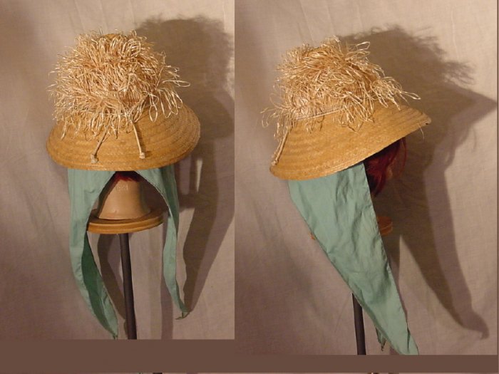 Wild Thatched Roof hat Womens hat Raffia straw summer beach hat Vintage ...