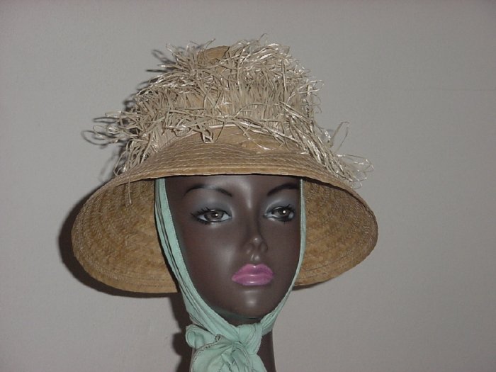 Wild Thatched Roof hat Womens hat Raffia straw summer beach hat Vintage ...