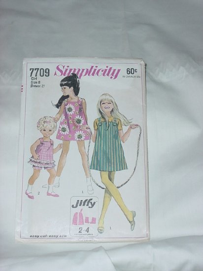 Simplicity Girls dress Jumper 1968 Pattern 7709 #59