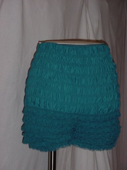 Cotton Teal Ruffled bloomers panties Shorts pettipants Rhumba Square ...