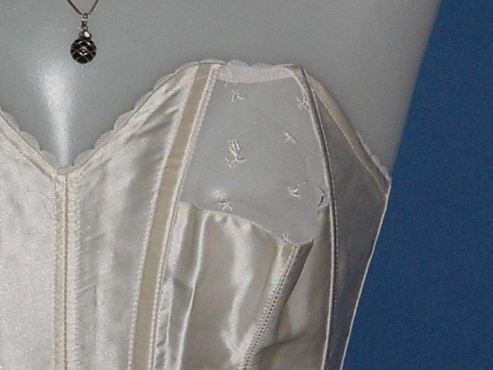 Gossard Vintage Strapless bra corset Gossar-deb boned girdle 4 garters ...