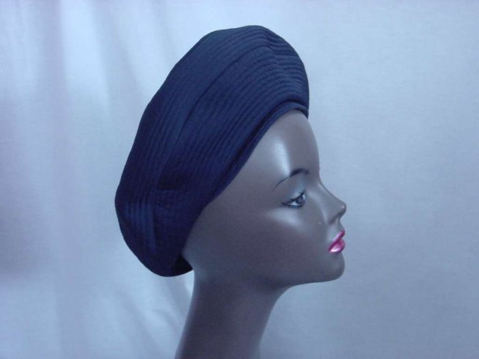 Womens vintage hat Saks Fifth Avenue Navy blue 1940s 1930s Pull down ...