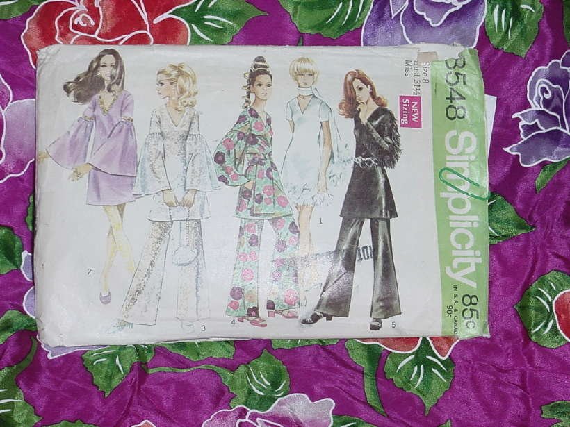 Simplicity 8548 Sewing Pattern Bell Bottom Pants and Instruction only ...