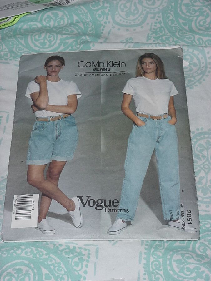 Vogue 1982 Calvin Klein Jeans Sewing pattern 2851 Couturier Design ...