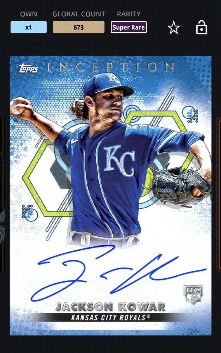 Jackson Kowar RC 2022 Inception Blue Rookie Auto SUPER RARE Topps Bunt ...