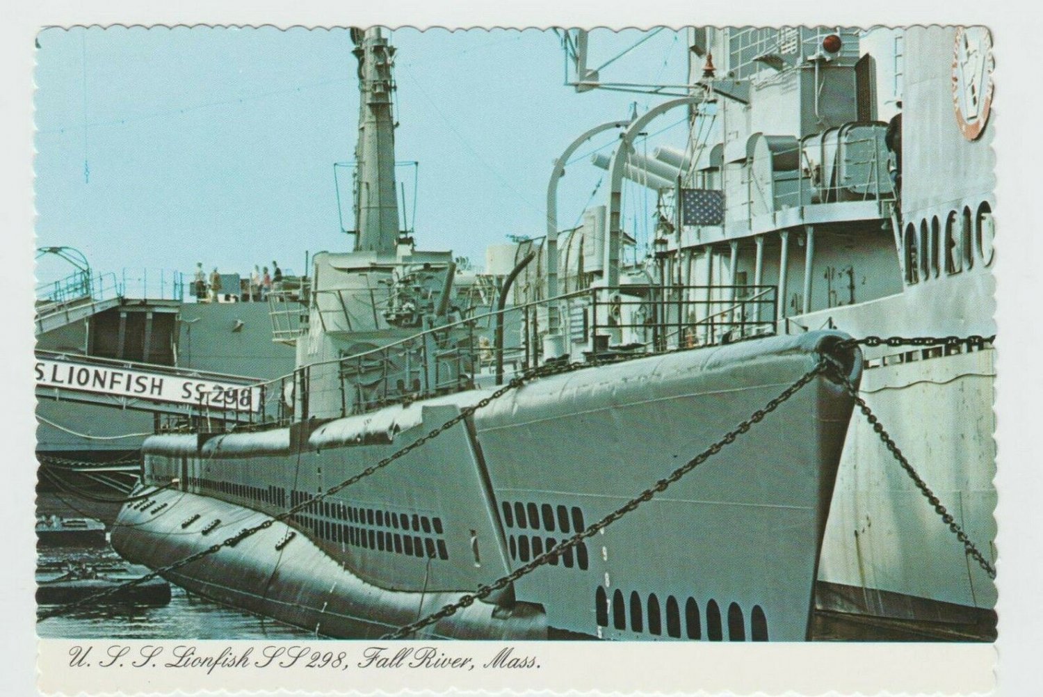 USS Lionfish SS 298 Attack Submarine at Fall River Massachusetts WW2 ...