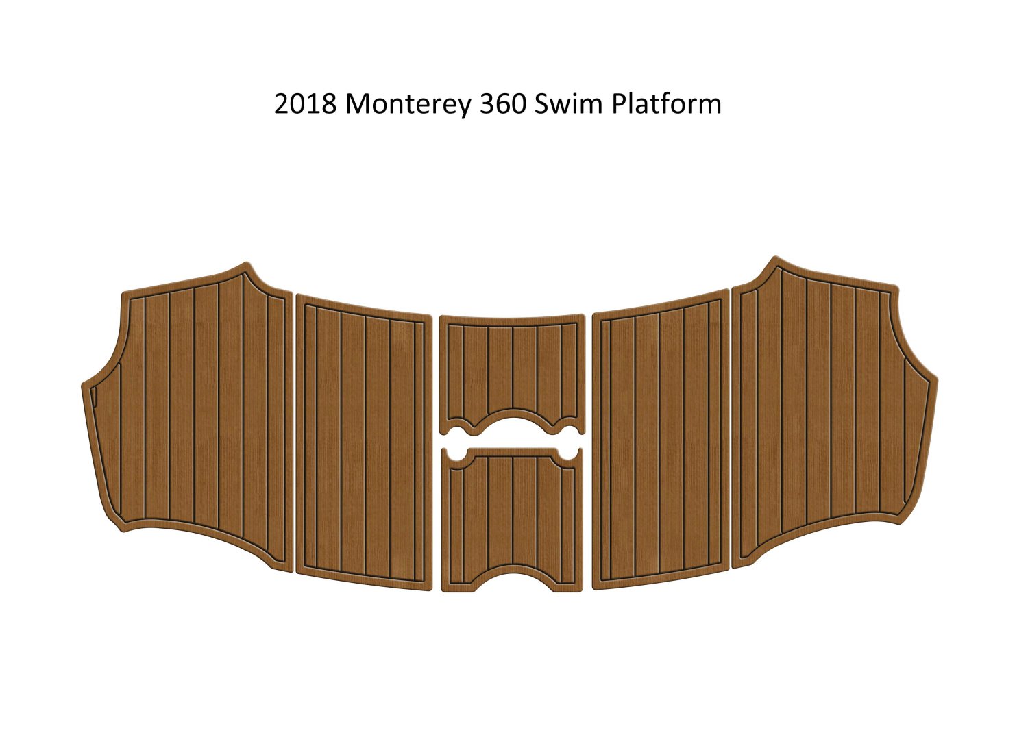 2018 Monterey 360 Swim Platform Boat EVA Faux Foam Teak Deck Floor Pad