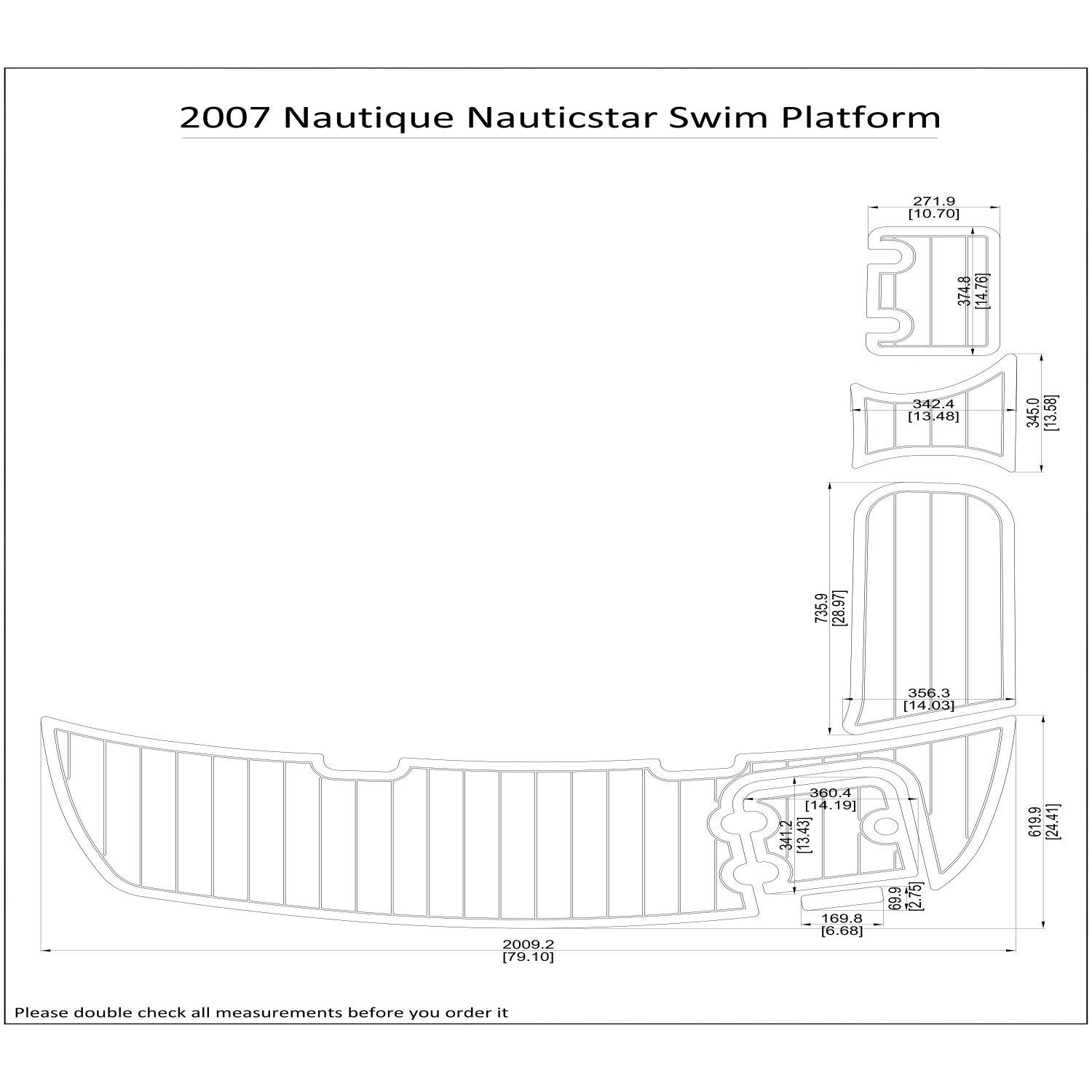 2007 Nautique Nauticstar Swim Platform Boat EVA Faux Foam Teak Deck ...