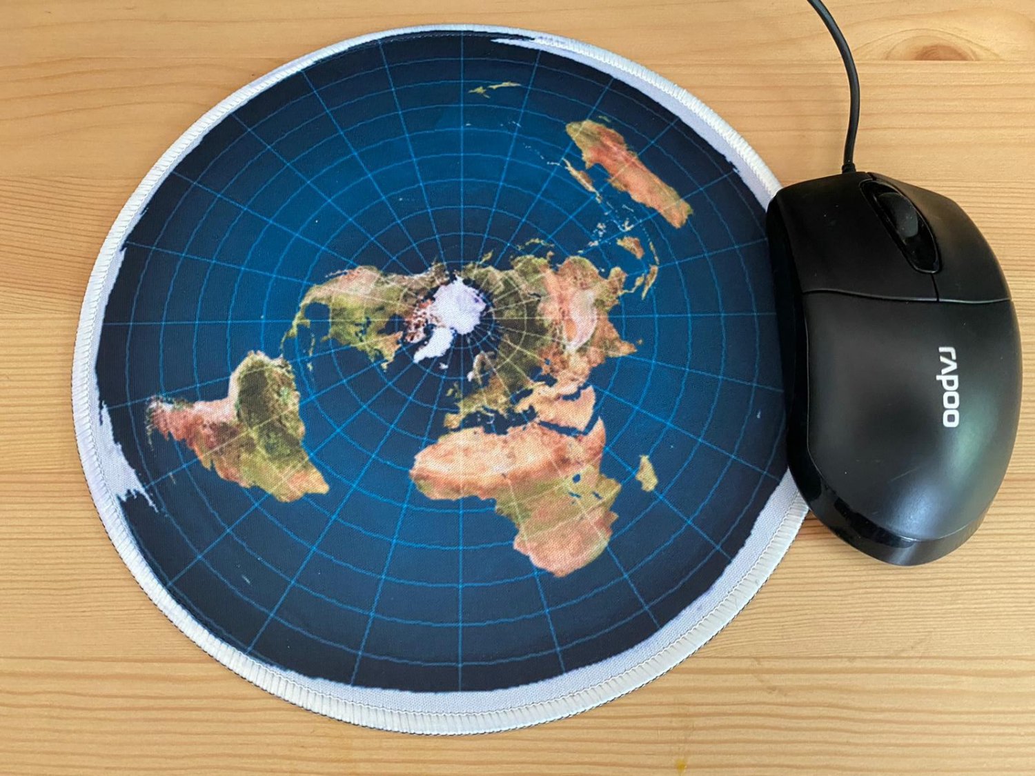 Standard Flat Earth Map of the World Mousepad PC Table Mat Mouse ...