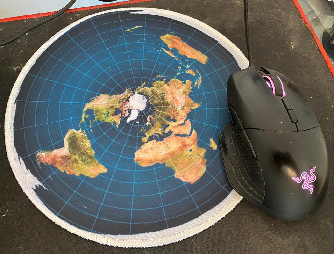 Standard Flat Earth Map of the World Mousepad PC Table Mat Mouse ...