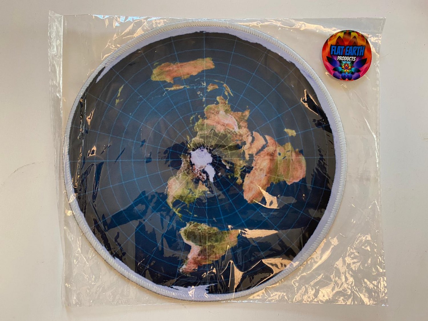 Standard Flat Earth Map of the World Mousepad PC Table Mat Mouse ...