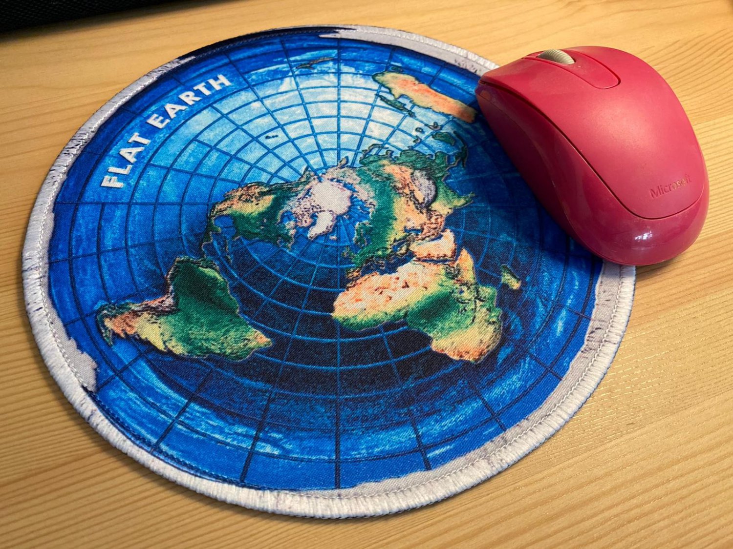 New Flat Earth Art Map of the World Mousepad PC Table Mat Mouse ...
