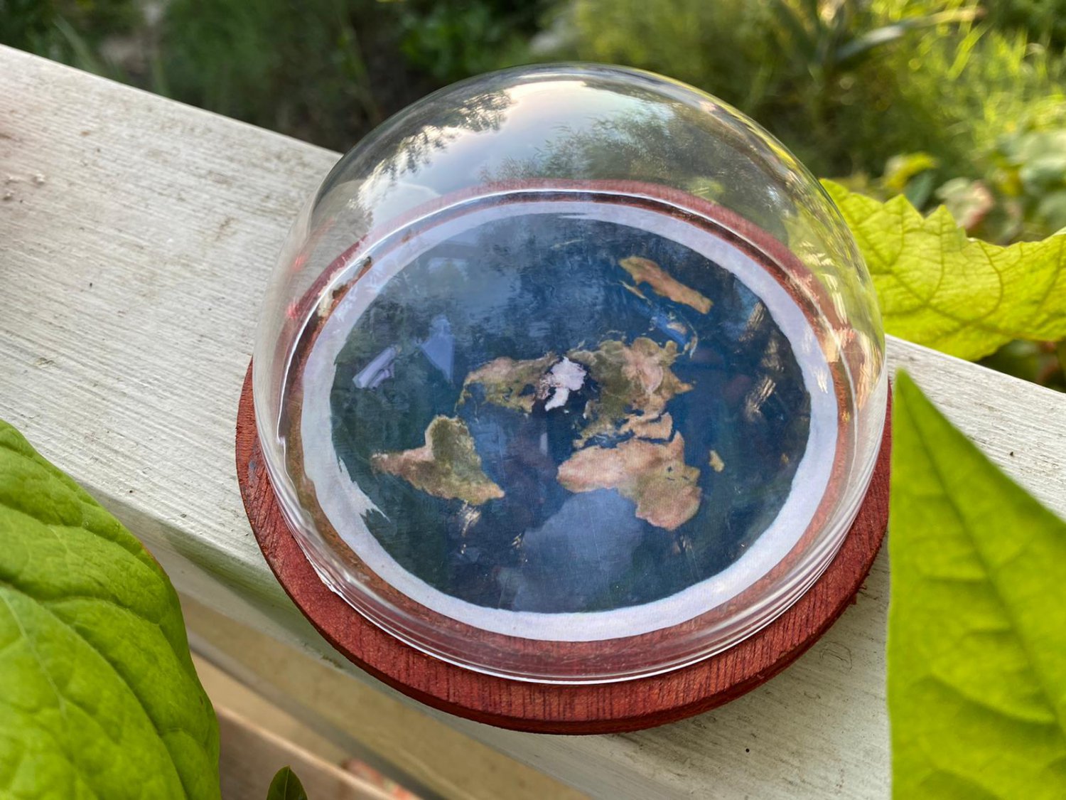 FLAT EARTH MODEL Azimuthal Equidistant Map (NO Lines) Dome Hand Made ...