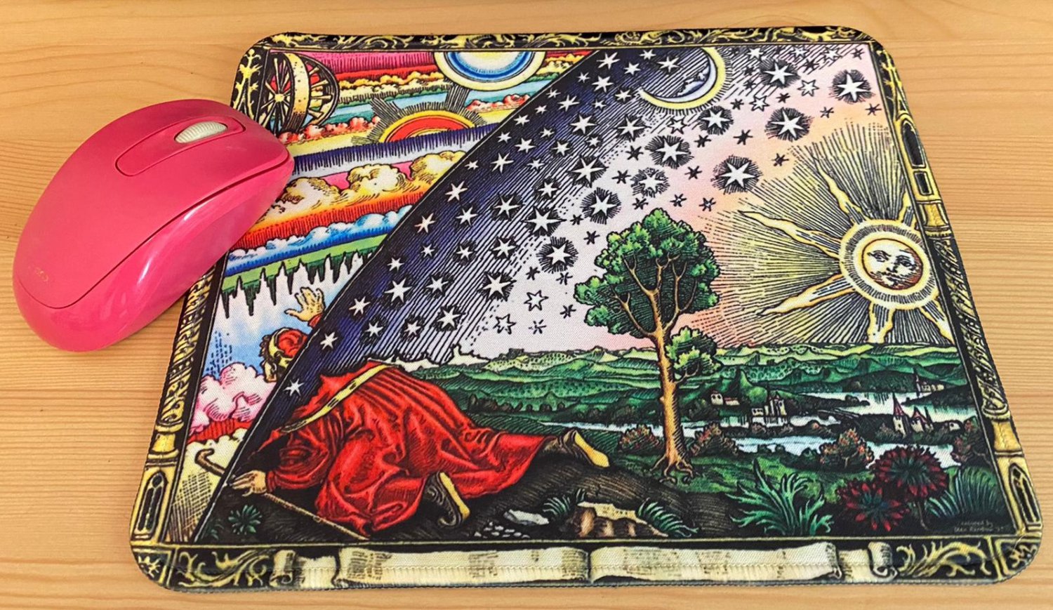 New Biblical Cosmology Firmament Flat Earth Mousepad Alchemy Flammarion ...