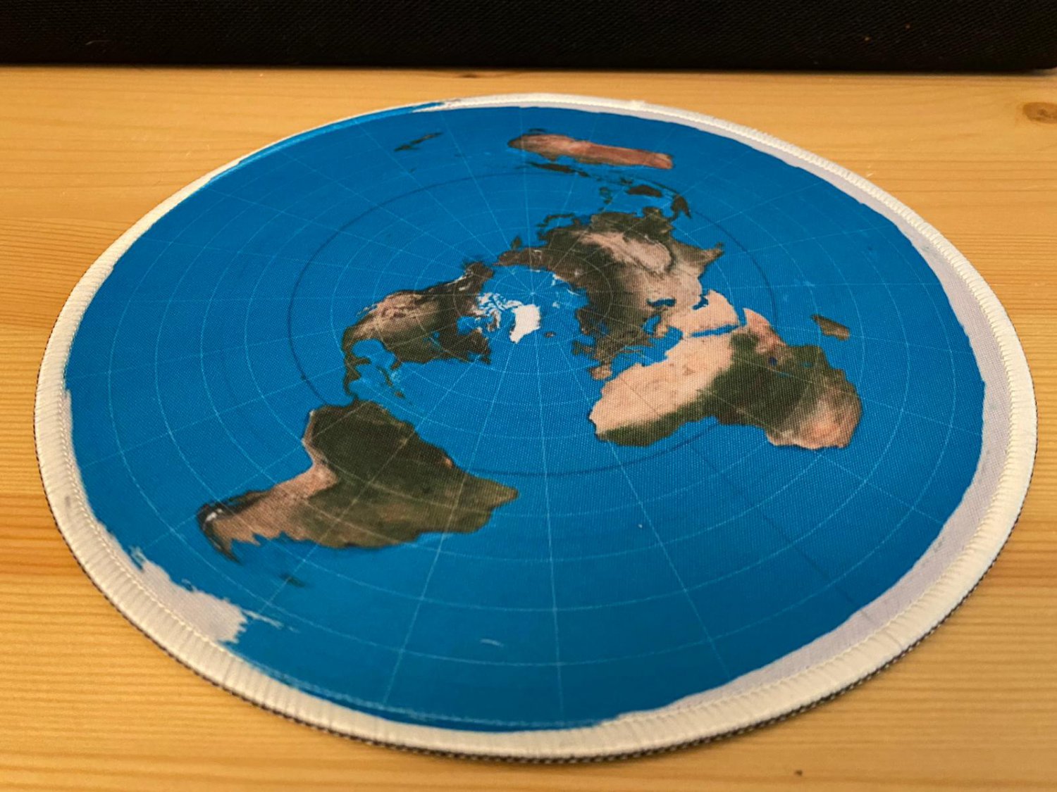New Light Blue Flat Earth Map of the World Mousepad PC Table Mat Mouse ...