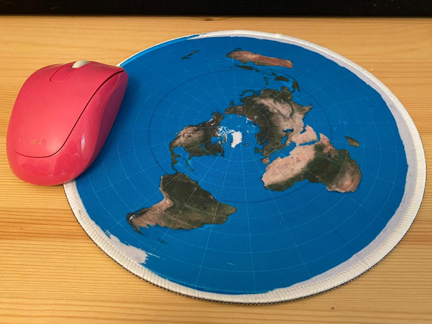 New Light Blue Flat Earth Map of the World Mousepad PC Table Mat Mouse ...
