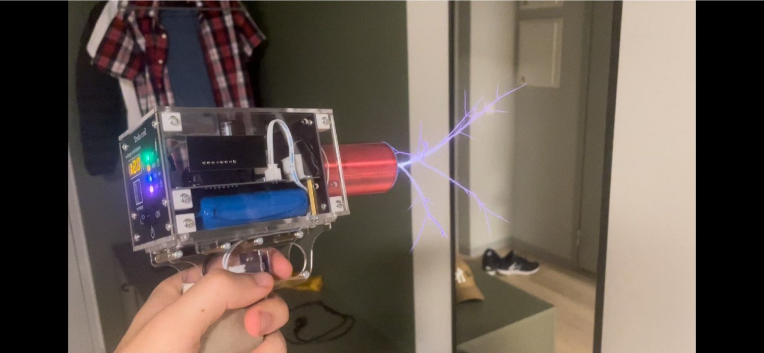 Upgraded Handheld Tesla Coil Gun Device Electric Firing Portable Plasma ...